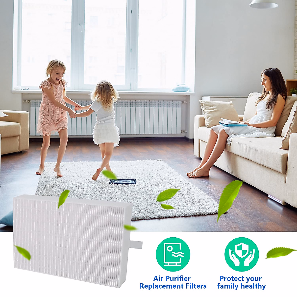 3 Pack True HEPA Filter R Replacement for Honeywell HRF-R2 HRF-R3 Air Purifier, Filter R