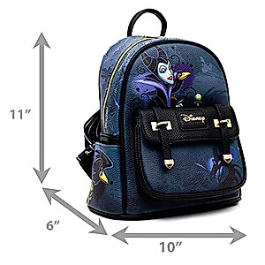 Wondapop Disney Maleficent 11" Vegan Leather Fashion Mini Backpack