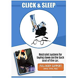 Click & Sleep - Back seat Lay Down Restraint System for Children 5-12y Old