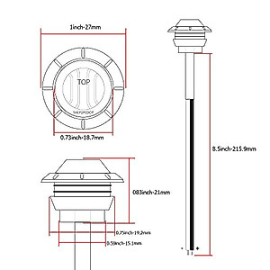 LEDVILLAGE 100 Pcs 3/4 Inch Mini Round Green LED Bullet Side Marker Clearance Lights Sealed Button w/Rubber Grommets Universal Truck Trailer Pickup Tow RV12V DC 3LED