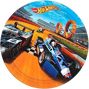 Hot Wheels Wild Racer Round Plates (9", 6 Packs of 8) - Vibrant Multicolor Paper Party Plates - Ideal for Kids Birthday or Hot Wheels Themed Celebrations - 48 Pc.