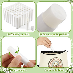 50 Pieces Lip Balm Bulk Moisturizing Lip Balm Original Lip Cream Stocking Stuffers Add Your Own Labels for Men Women Children Parties Gifts Baskets Business Branding Traveling (Jasmine)
