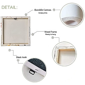 YPY Large Black Red Canvas Wall Art - 4 Panels Modern Abstract Picutre Set for Home Decoration - Contemporary Painting Artwork Ready to Hang Living Room Bedroom W48 x H36