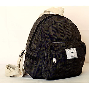 Eco Friendly Mini Backpack For Girls Handmade Hemp Backpack For Women organic Beautiful Small Backpack for girl