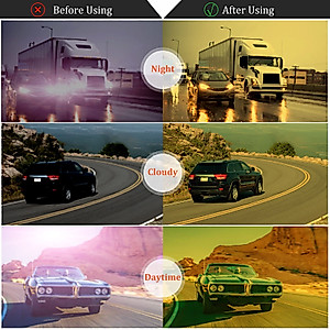 Outray Night Vision Polarized Aviator Sunglasses for Driving (Gold Frame/Yellow Lens, Yellow)