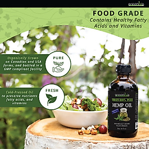 GreenIVe Organically Grown Peppermint Hemp Oil 224,000mg 100% Pure Cold Pressed Strong Results (8oz Peppermit)