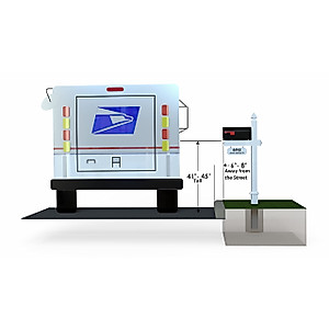 4Ever Products The Jackson Complete Mailbox System - Vinyl/PVC Post (includes Mailbox) Decorative Curbside Postal Solution with Classic Traditional Style and Hanging Address Plate (White Mailbox)