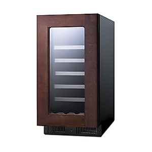 Summit CL18WCPNR 18-inch wide 29 Bottle Capacity Wine Cellar Built-In or Freestanding Use, Panel Ready (RHD, Wine)