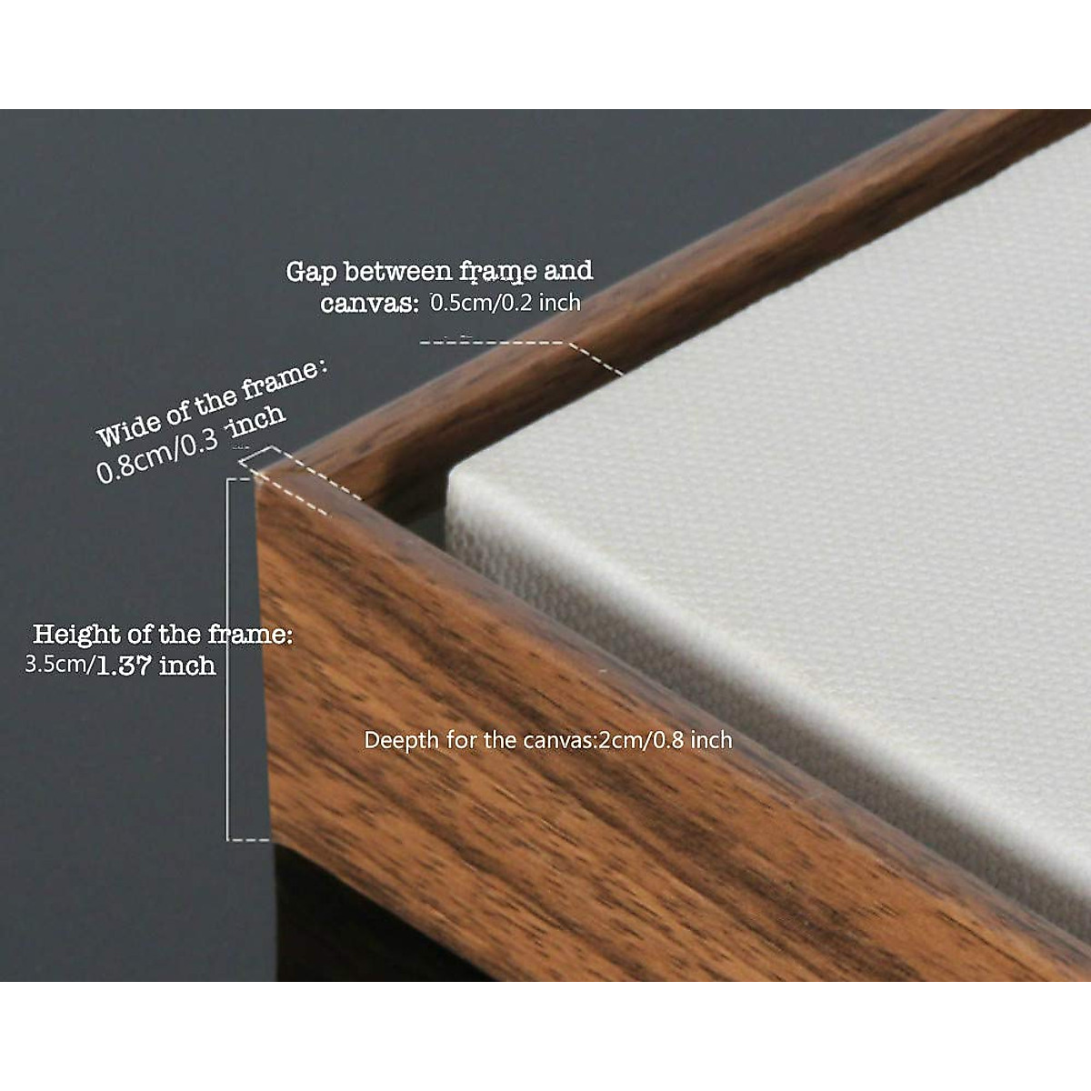 DIY Floating Frame for 12X16"/30.5X40.7cm Canvas,0.6-0.8"/1.5-2cm Deep.Picture Art Wall Décor,Art Canvas Black Frame,a Frame Kit,Cut to Pieces,No Canvas Included