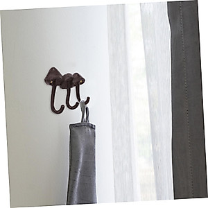 OKUMEYR 2pcs Cast Iron Mushroom Hook Decorative Hooks for Wall Hooks for Hanging Coats Cute Key Hooks for Wall Cast Iron Wall Hooks Wall Storage Hook Wall Hooks Decorative Wall Coat Hook