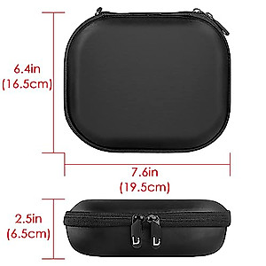 Linkidea Headphones Carrying Case Compatible with Bose QC35 Sony WH1000XM4, Sennheiser PXC550, JBL EVEREST750 Case, Replacement Protective Hard Shell Travel Bag with Cable, Charger Storage (Black)