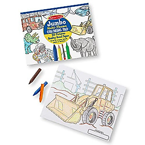 Melissa & Doug Jumbo 50-Page Kids' Coloring Pads Set - Animals, Vehicles, and More