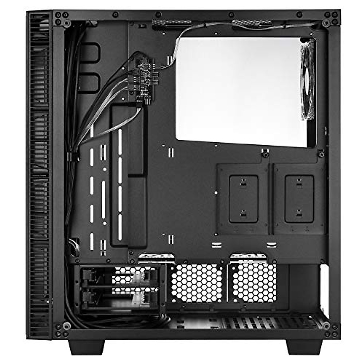 Rosewill ATX Mid Tower Gaming PC Computer Case with Red LED Fans, 360mm AIO Water Cooling Radiator Support, 3 Sided Tempered Glass, Great Cable Management/Airflow - CULLINAN MX-Red