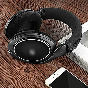 Geekria Flex Fabric Headband Cover Compatible with Sennheiser HD598 HD579 HD559 HD558 Headphones, Head Cushion Pad Protector, Replacement Repair Part, Sweat Cover, Easy DIY Installation (Black)