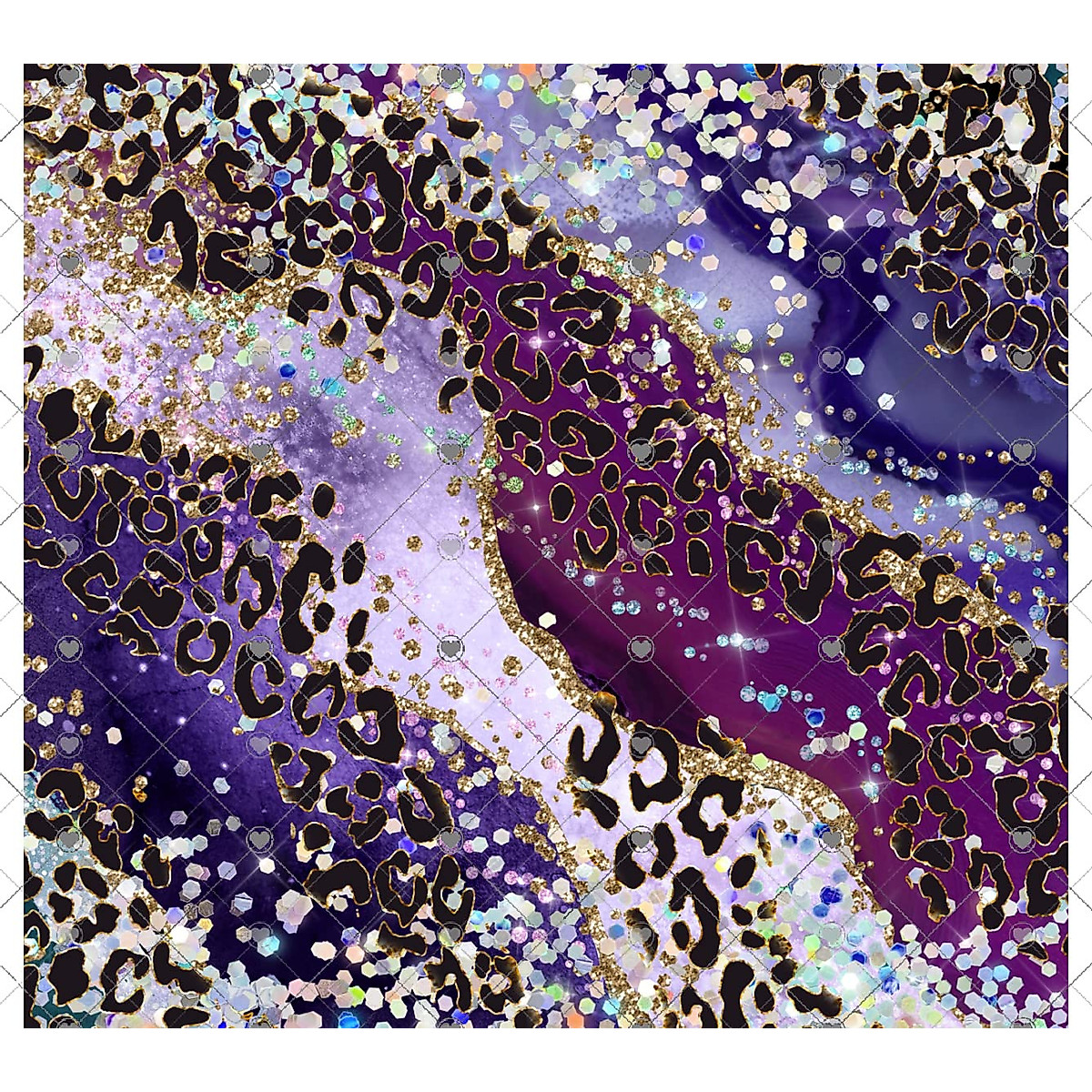 Leopard Agate Tumbler Sublimation Transfer, Ready to Press, 20 oz Straight Tumbler, Cheetah Transfer for Tumbler, Geode Transfer