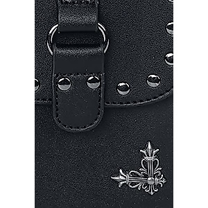 Lost Queen Women's Magic Moon Shoulder Bag, Black, One Size