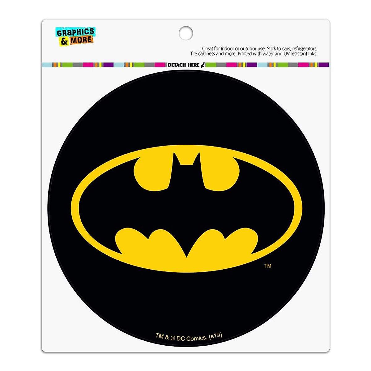 Batman Classic Bat Shield Logo Automotive Car Refrigerator Locker Vinyl Circle Magnet