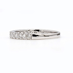 14k White Gold Lab-Created Diamond Wedding Ring Band (1/2 cttw, F-G Color, VS-SI Clarity) Size 6