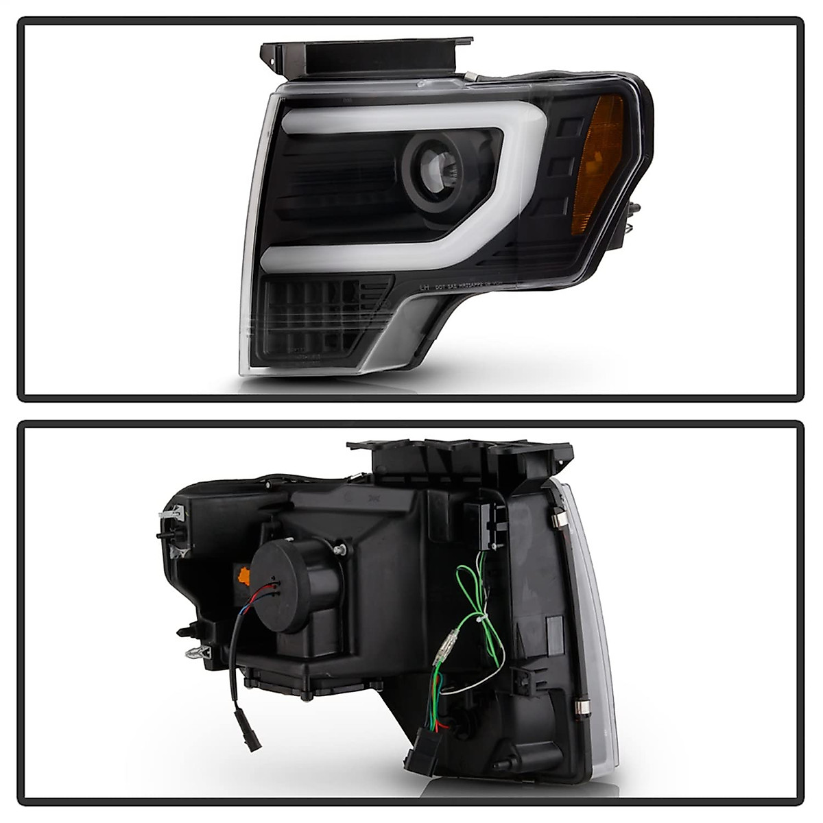 Spyder Apex - Projector Headlight (PRO-YD-FF15013AP-SEQ-BK)