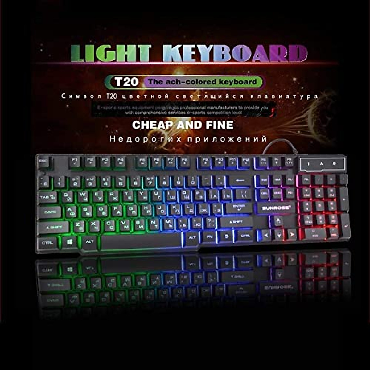 CNGY Keyboards Keyboard& Mouse USB 180 Keys Backlight Mechanical Wired Gaming Keyboard Mouse Set For PC