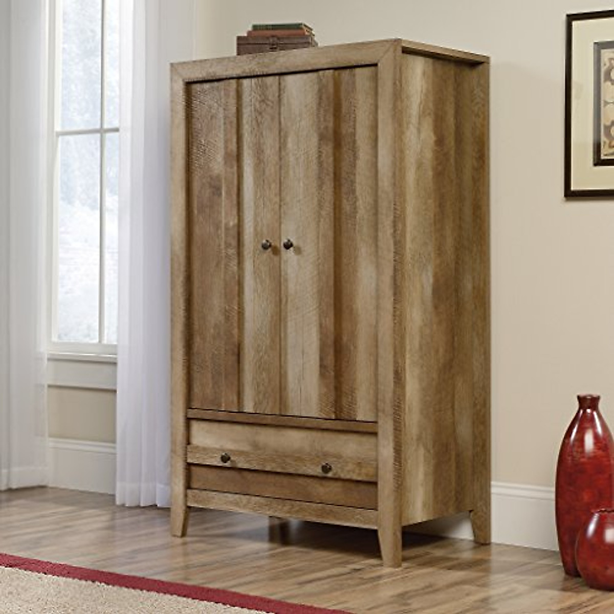 Sauder Dakota Pass Armoire, Craftsman Oak finish