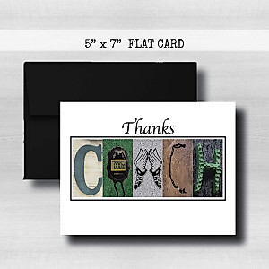 Personalized Cross Country Coach Thank You Card, 5"x 7" FLAT CARD, Greeting Cards