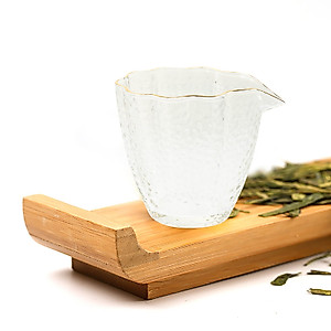 UPKOCH Glass Tea Pitcher Small Milk Tea Serving Mug Gong- - Tea Fairness Cup Clear Chinese Kungfu Teaset Cup China Gongfu Sharing Pitcher for Party