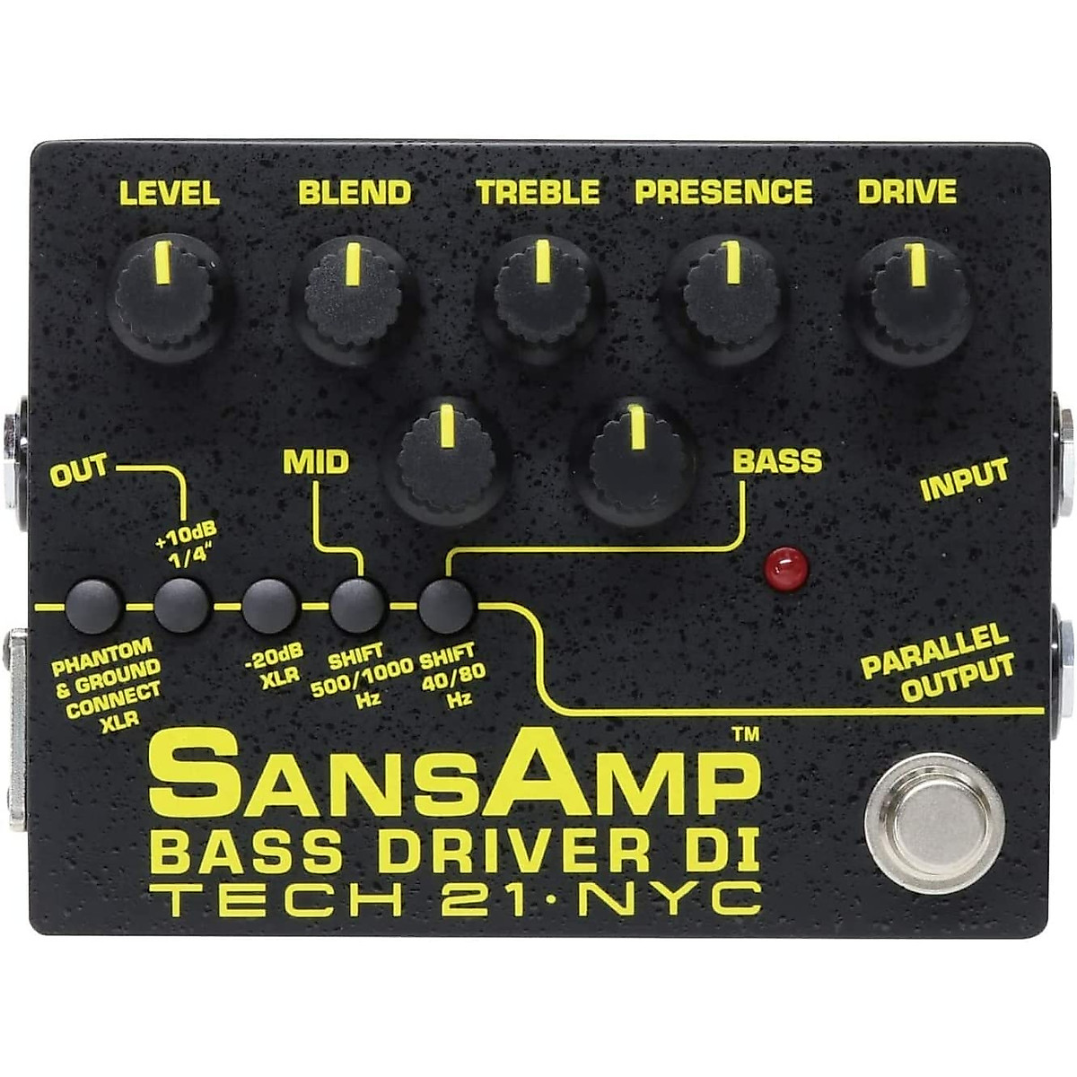 Tech 21 SansAmp Bass Driver DI V2 Pedal Bundle w/Guitar Patch Cables 1/4, 12x Fender Picks & Liquid Audio Polishing Cloth- Bass DI Box, XLR Output Guitar Effects, Bass Guitar Kit, Bass Driver Pedal