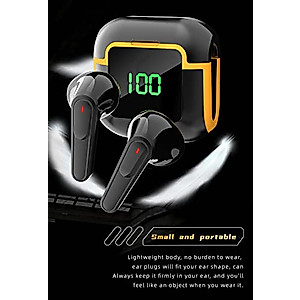 WesTch Earbuds Wireless Bluethooth 5.3 Headphones HiFi Stereo in-Ear Earphones with Touch Control Type-C Charging Case Built-in Microphone IPX4 Waterproof Headsets (Black)