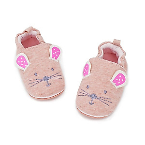 COSANKIM Infant Baby Boys Girls Slipper Soft Sole Non Skid Sneaker Moccasins Toddler First Walker Cirb House Shoes, 9-12 Months Infant, 01 pink cat