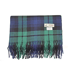 NY GOLDEN FASHION Women Oversized Scottish Clan Tartan Plaid Cashmere Feel Shawl Wrap Winter Scarf (Green Tartan)