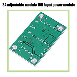 KOOBOOK 5Pcs DC DC Step Down Power Module 5-16V to 1.25V/1.5V/1.8V/2.5V/3.3V/5V 3A Adjustable Buck Voltage Converter Board