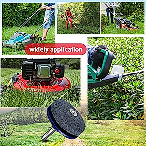 Crafts Man 5 Packs Lawn Mower Blade Sharpener Lawn Mower Sharpener for Any Power Drill Hand Drill by (5 pcs Blue)