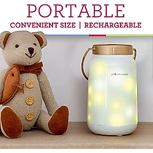 Project Nursery Dreamweaver Firefly Jar Night Light & Sound Soother with Adjustable Sleep Timer, Adjustable Volume, Rechargeable Battery (PNJ45V)
