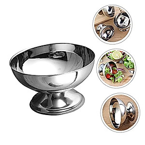 Alipis 2 Pcs Stainless Steel Dessert Cup Small Storage Shelf Glass Trifle Bowl Fruit Snack Molds Stainless Steel Ice Cream Cups Dessert Dish Sundae Bowls Dessert Bowl Salad Cup Candy Cup