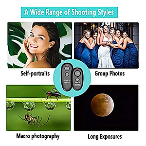 AODELAN Wireless Shutter Release for Canon T7, T7i,EOS RP, T6, 5D Mark IV, T3i, SL1, T3, 1300D,6D, T5,T2i, Replace Canon RS-60E3 and RS-80N3 Remote Switch