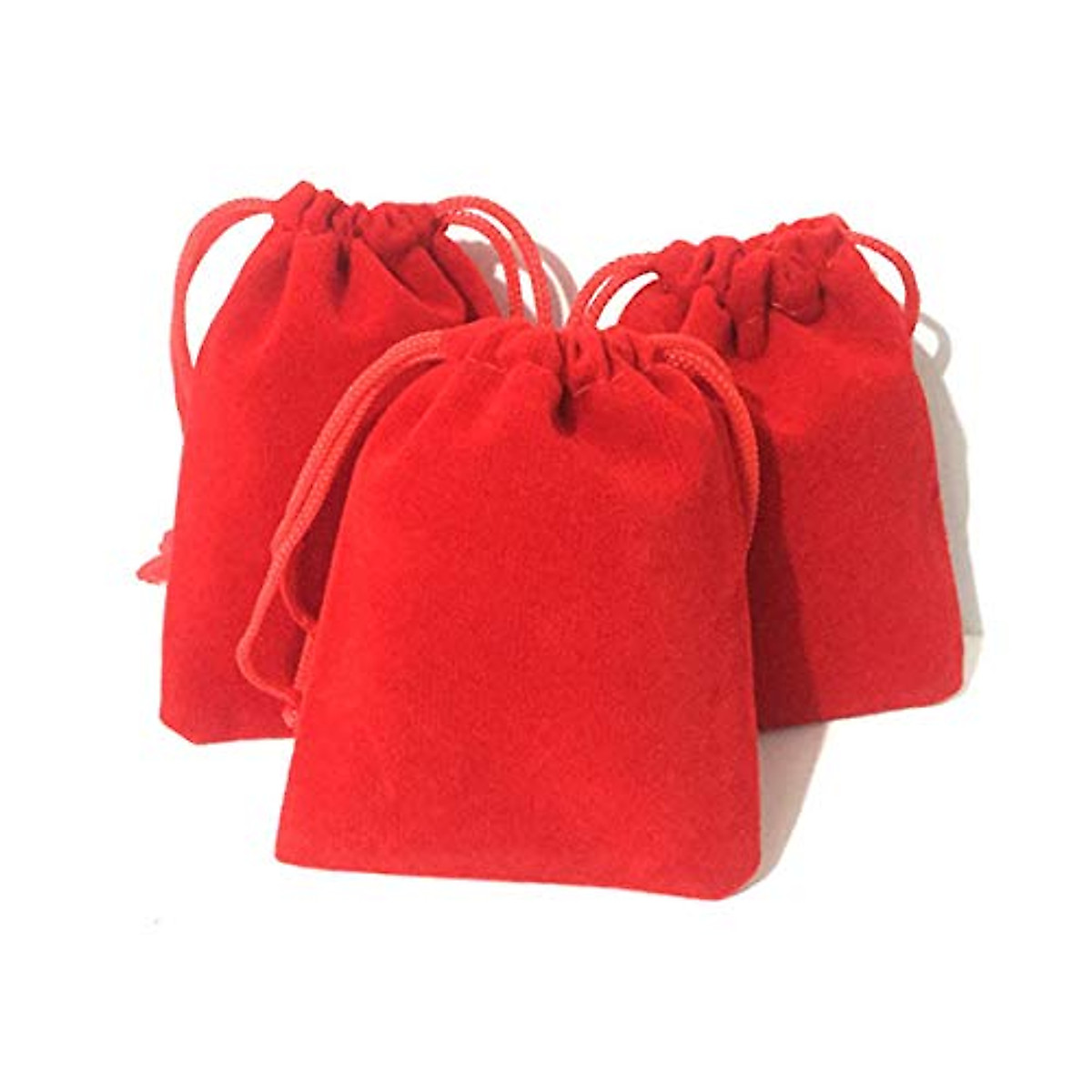 6PCS Red Dust-Proof Drawstring Storage Pouch Bag Reusable Flannel Drawstring Bags Shoe Gifts Jewelry Clothes Storage Pouches Space Saver Organizer For Travel Household (12 x 4 inch, Not Washable)