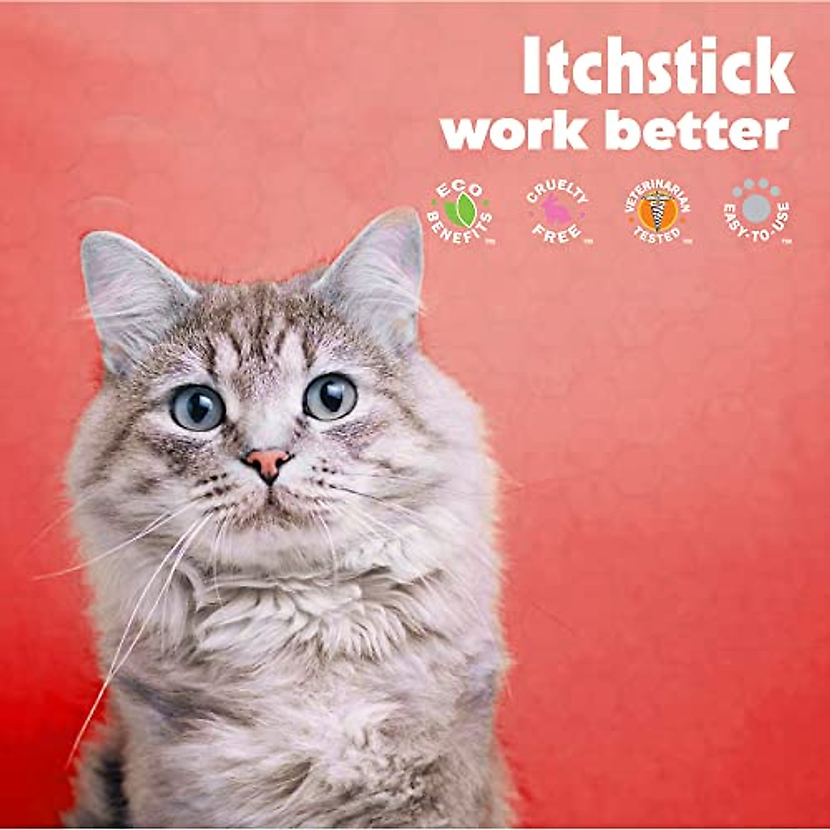 Petkin Anti Itch Stick for Pets - Simply Rub on Anytime to Provide Pain & Itching Relief for Dogs & Cats on Contact - Bitter Taste Stops Licking & Chewing - 1.5oz -Ideal for Home or Travel (2pk)
