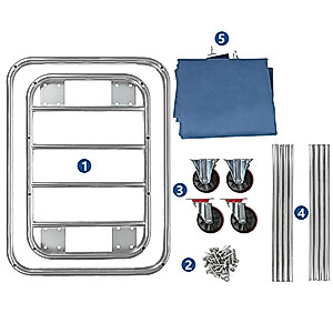 Commercial Laundry Cart with 4 in Wheels Heavy Duty Large Laundry Basket Trucks 10 Bushel (350L) Large Industrial Rolling Laundry Cart Hamper with Removable Liner Bag 260 LBS Weight Capacity
