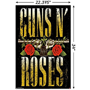 Trends International Guns N' Roses - Stacked Logo Wall Poster, 34L x 22.4W, Unframed Version