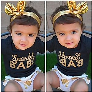 AISIBO Baby Headbands, Children Big Bow Elasticity Headband Kids for Girls Newborn Infant Toddlers Kids (Gold)