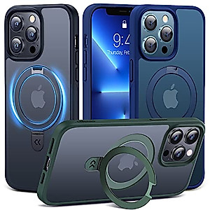 CASEKOO Designed for iPhone 12 Pro Max Case with Magnetic Invisible Stand [Military Drop Protection] [Compatible with MagSafe] Shockproof Slim Translucent Matte Cases 6.7 Inch 2020, Black