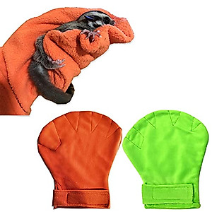 EastVita Sugar Glider Bonding Mitt Small Animals Handling Anti-bite Gloves Pet Supplies for Sugar Glider Squirrel Hamster Green