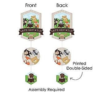 Big Dot of Happiness Woodland Creatures - Baby Shower or Birthday Party DIY Dangler Backdrop - Hanging Vertical Decorations - 30 Pieces