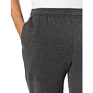 Amazon Essentials Men's Fleece Open Bottom Sweatpant (Available in Big & Tall), Charcoal Heather, Large