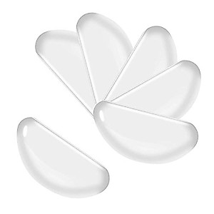 40 Pairs Eyeglass Nose Pads Silicone Soft Seft Adhesive Thin Anti-Slip Nosepads for Eyeglasses Glasses Sunglasses (Clear 1mm)
