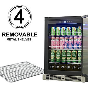 MGMEDOS 24 inch Undercounter Refrigerators Beverage Fridge Single Drawer Fridge with Digital Display for Indoor Outdoor Patio