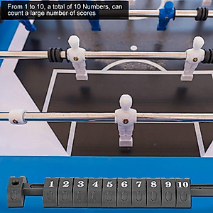 2pcs Table Football Counter 10 Numbers Scoring Score Counter Indicator for Standard Foosball Tables(Black)
