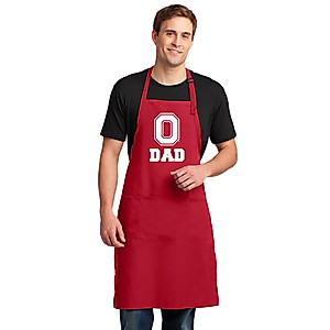 Broad Bay Large Ohio State Dad Mens Apron or OSU Buckeye Father Aprons