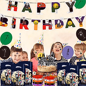 Nuwontun 100PCS Nightmare Gift Bags-Christmas Eve Party Bags Goodie Bags for Jack and Sally Party Decorations Halloween Party Favor Supplies